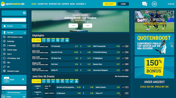 Sportwetten.de » Bis zu 35 EUR Sportwetten Bonus | Mai 2021